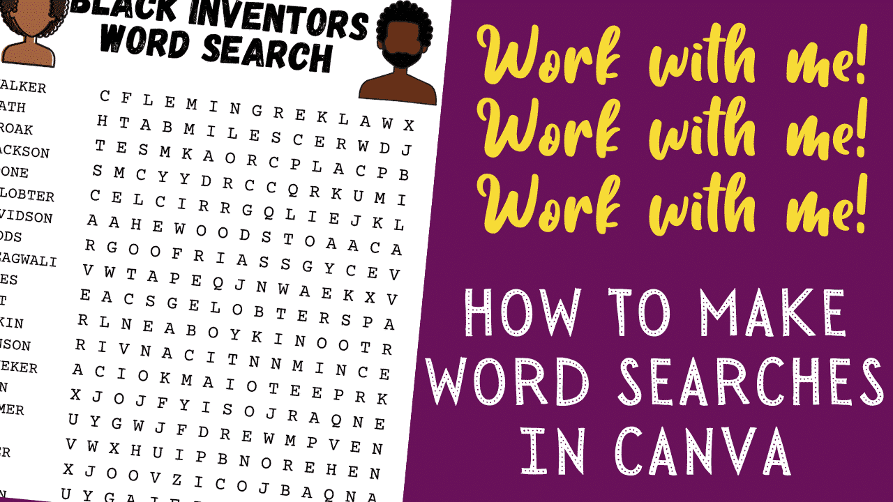 How To Create A Word Search In Canva Plus A Template Sadie Smiley
